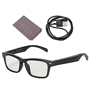Smart Bluetooth Audio Glasses with Anti Blue Light Lens Waterproof Bluetooth 5.0 Glasses Connect Mobile Phones and Tablets for Men Women