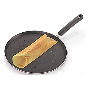 PRC Online Retail Dosa Pan/Non Stick Dosa Tawa Size- 300 mm,Thickness- 2.4mm / dosa tawa/dosa tawa non stick/dosa pan indian/dosa pan non stick,Color : Black and Brown