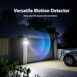 Onforu 2 Pack 65W LED Motion Sensor Outdoor Lights, 6500LM 6500K IP65 Waterproof Security Lights Motion Outdoor Flood Lights Fixture Detection Detector 3 Adjustable Heads for Eave Yard Garage Wall