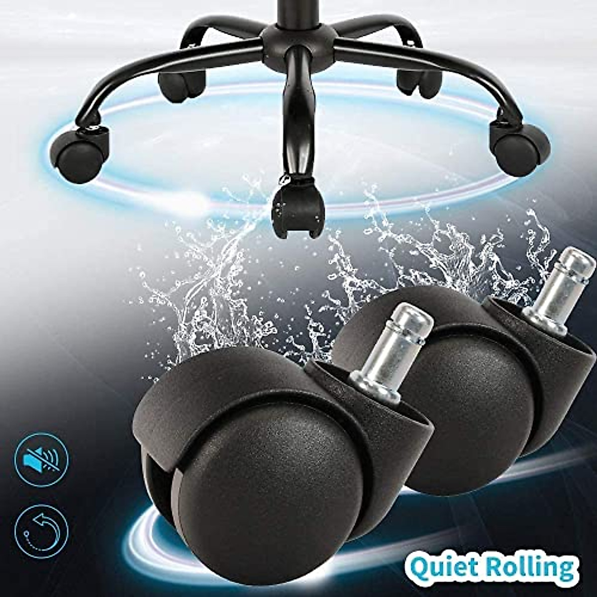 Basic Black Mid-Back Mesh Office Chair - Small, Height-Adjustable, Swivel, No Arms, Rolling