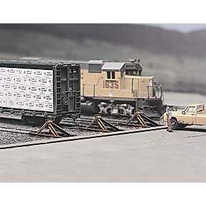 Walthers Cornerstone HO Scale Model Track Bumpers Kit, 8