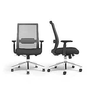STAPLES Union & Scale 24328573 Marrett Mesh and Fabric Task Chair Black (53249)