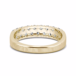 14K Yellow Gold Moissanite by Charles & Colvard 2.4mm Round Band-size 8 1.00cttw DEW