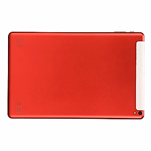 DAKR HD Tablet, Red 10.1in Tablet 1960x1080 IPS for Studying (EU Plug)