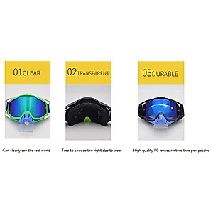 Wind Dust Anti UV Off-road Glasses,Ski Motorcycle Cross-country Sports Riding Glasses,Durable Portable for Outdoor Sports (black)