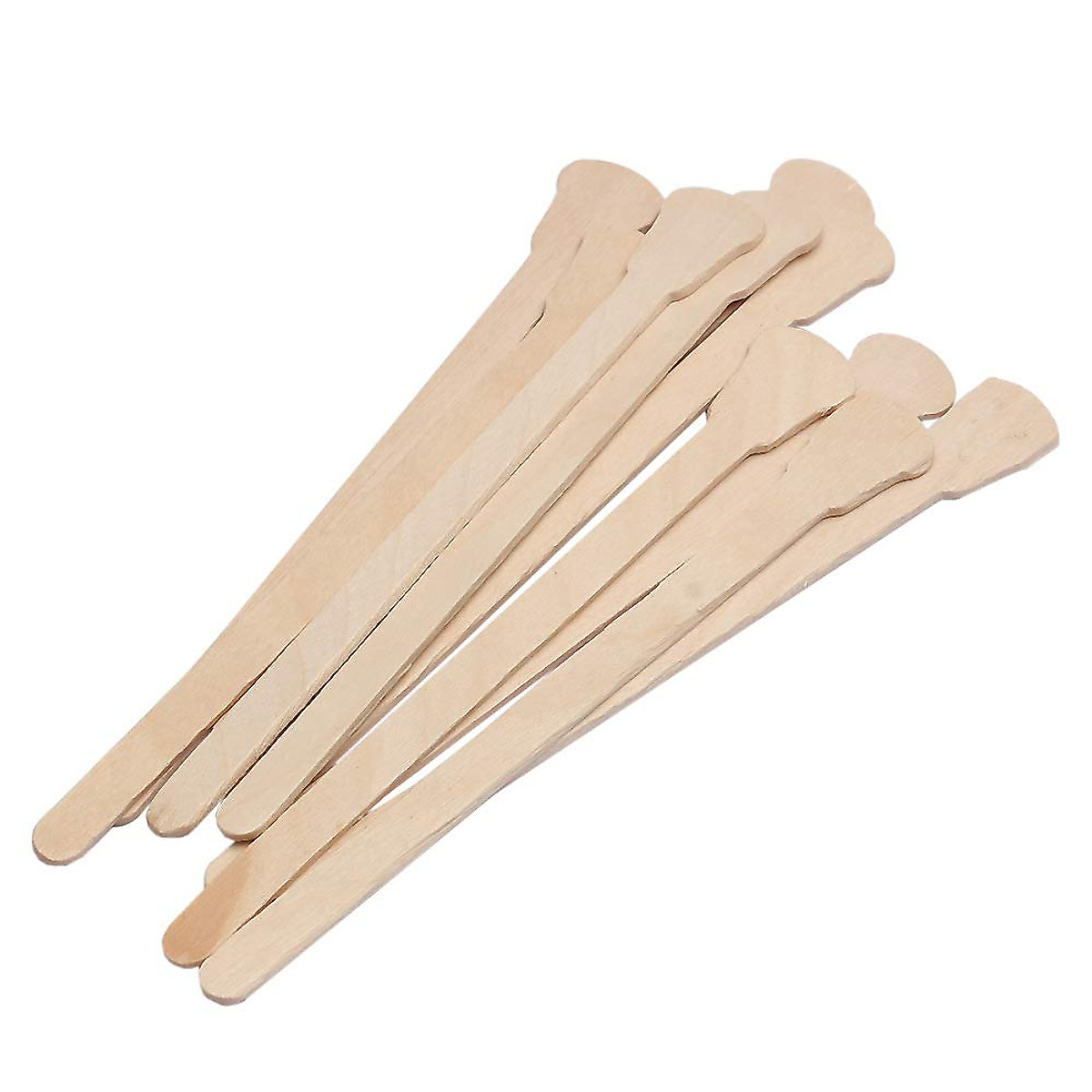 50 Pieces Wooden Wax Applicator Sticks Wooden Wax Applicator Sticks Spatulas Wooden Waxing Craft Sticks Spatulas Wooden Spatulas Applicator for Eyebrow Nose Face Body Hair Removal