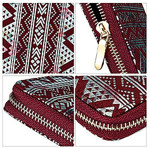 OIDERY Clutch Wallet for Women-Zip Around Long Wallet For Women, Large Capacity Womens Wallet With Zipper Coin Purse