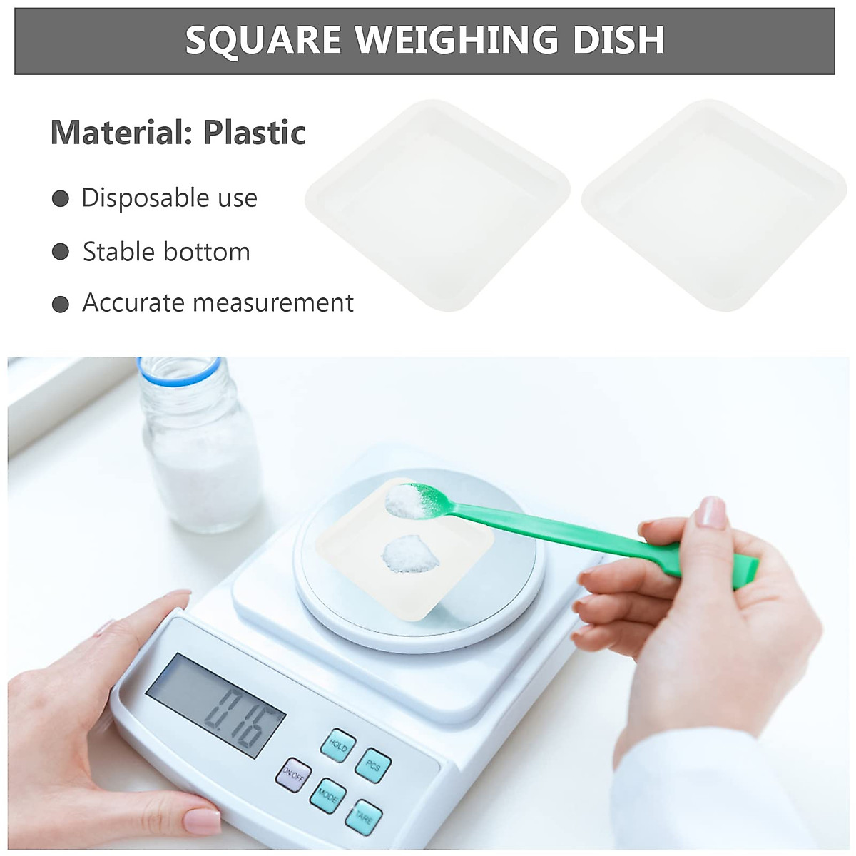 10pcs Weighing Boat Weighing Boat Weigh Boats Plastic Weighing Trays Plastic Boats Plastic Weighing Dishes Weighing Boats Labs Weighing Dishes Labs Square Dishes Weighing Plates