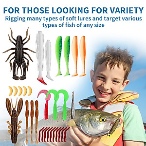 TRUSCEND Widely Used Fishing Bait Rigs Worth Ever Penny, Selected Fishing Lures & Tackle Kit for Starter Freshwater Fishing, Economic/Giftable/Premium Fishing Gear Set Available, Perfect Fishing Gifts