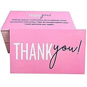 RXBC2011 Thank You for your support Cards Handwritten Lettering Design Thank you small business card Pakc of 100