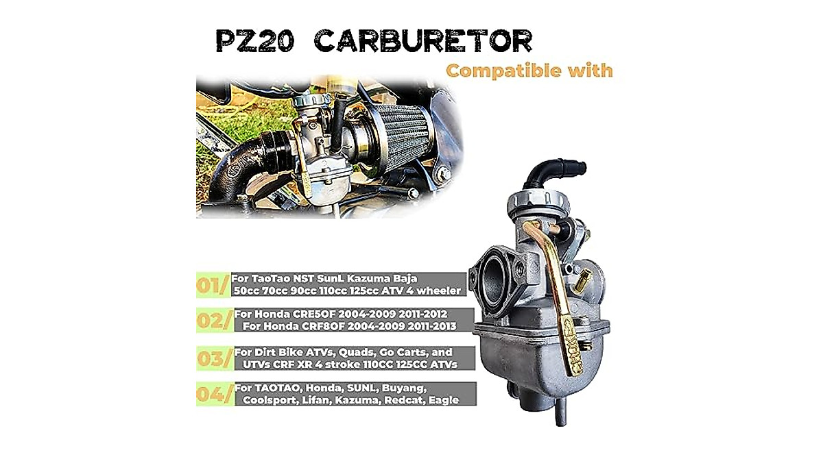PZ20 Carburetor for Tao Tao 50cc-125cc ATVs & Go Karts