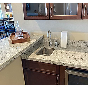 Countertop Acrylic Paper Towel Holder Modern Vertical Compact Dispenser Multi fold Elegant Space Saving