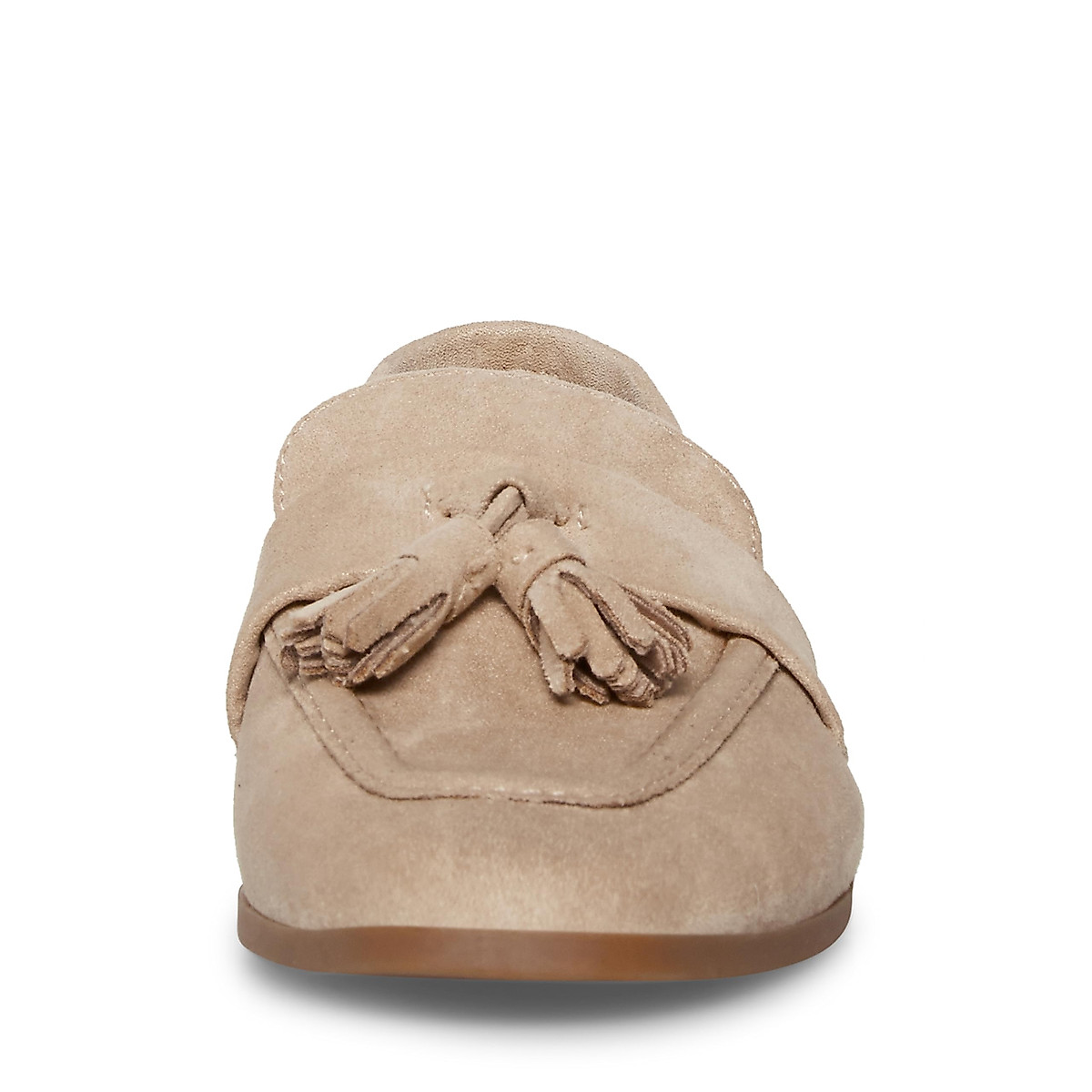 Steve Madden Womens Colorado Faux Suede Flat Loafers Tan 10 Medium (B,M)