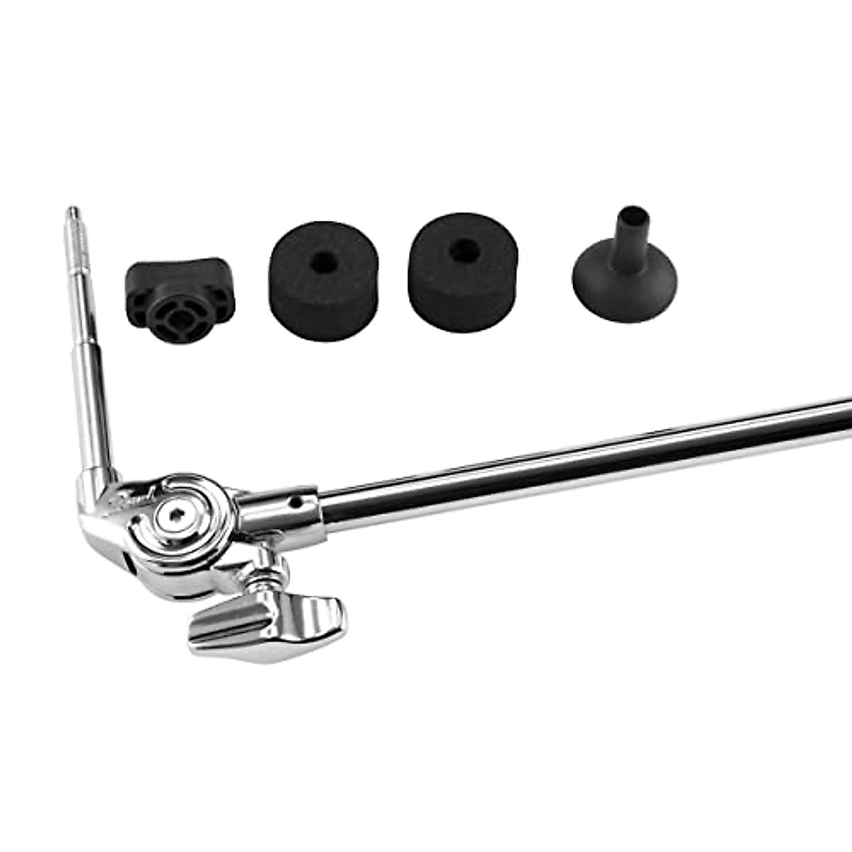 Pearl CH70 Cymbal Boom Attachment Clamp with 15" Solid Boom Arm, Multi-Angle Mounting Clamp, and UniLock Gearless Cymbal Tilter for Splash, Crash, and Effects Cymbals.