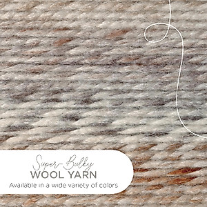 Lion Brand Yarn Wool-Ease Thick & Quick Yarn, Soft and Bulky Yarn for Knitting, Crocheting, and Crafting, 1 Skein, Fossil