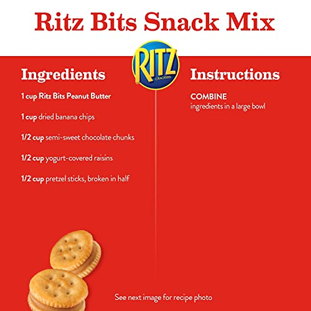 RITZ Bits Peanut Butter Cracker Sandwiches, Big Bag, 3 Ounce (Pack of 12)