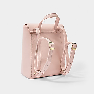KATIE LOXTON Dani Tortoiseshell Womens Vegan Leather Convertible Strap Top Handle Purse Backpack Dusty Pink