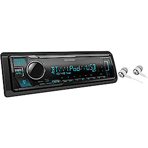 Kenwood Bluetooth USB MP3 WMA AM/FM Digital Media Player Dual Phone Connection Pandora Car Stereo Receiver/Free Alphasonik Earbuds