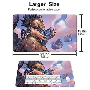 HEDRON-Crab - Board Game TCG Playmat Table Mats Size 23.6X13.8 inch Games Mousepad Compatible for TCG MTG Playmat Bag