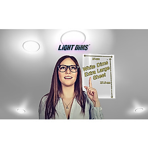 LightDims White Dims Dimming/Softening Sheets for Harsh LED Lights 8"x10.5" Size (1 Sheet) Neutral Color & (1 Sheet) of free mystery gift. Packaging may vary