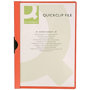 Q-Connect KF00461 Quickclip File A4 3mm (Pack of 25) - Red
