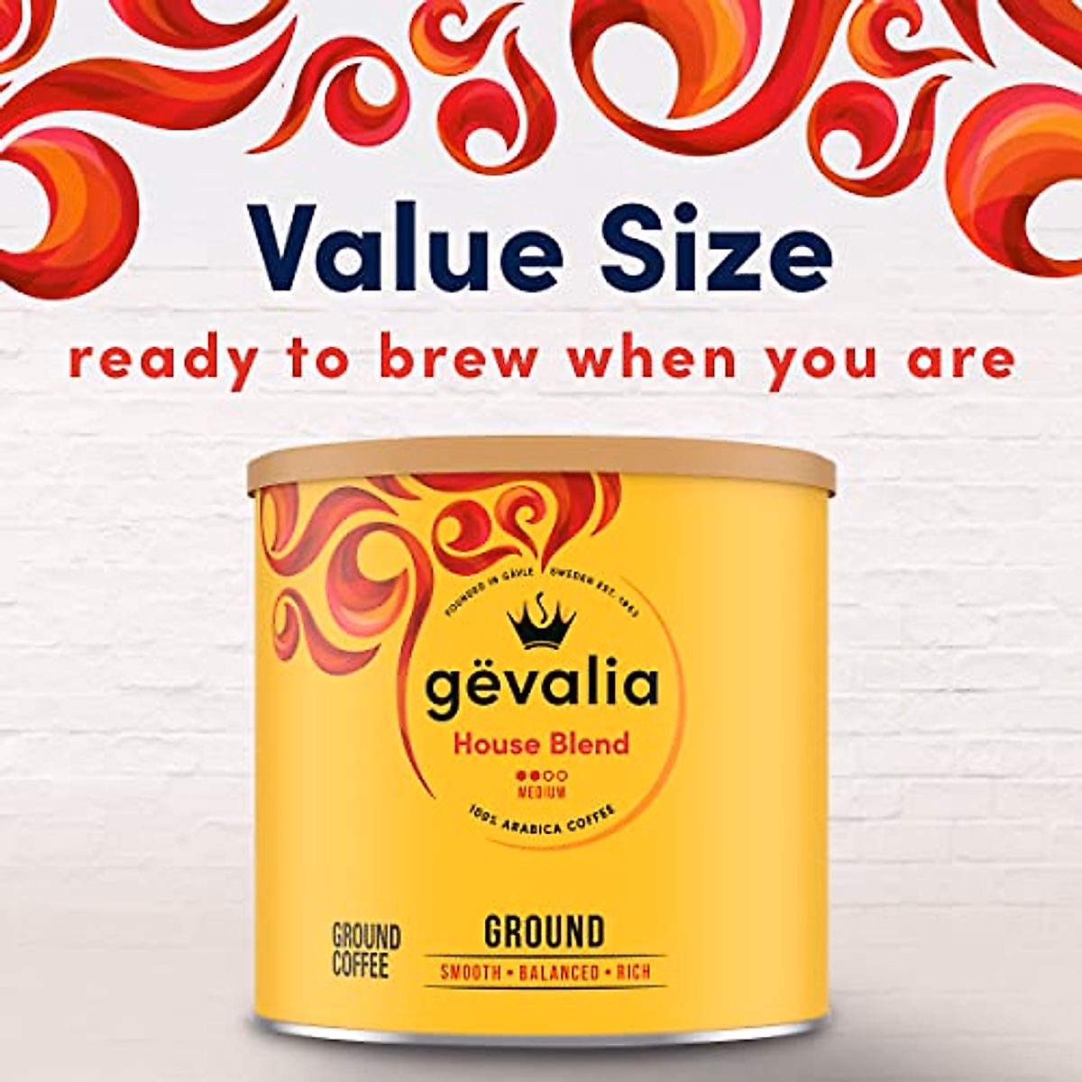 Gevalia House Blend Ground Coffee (30.8 oz Canister)