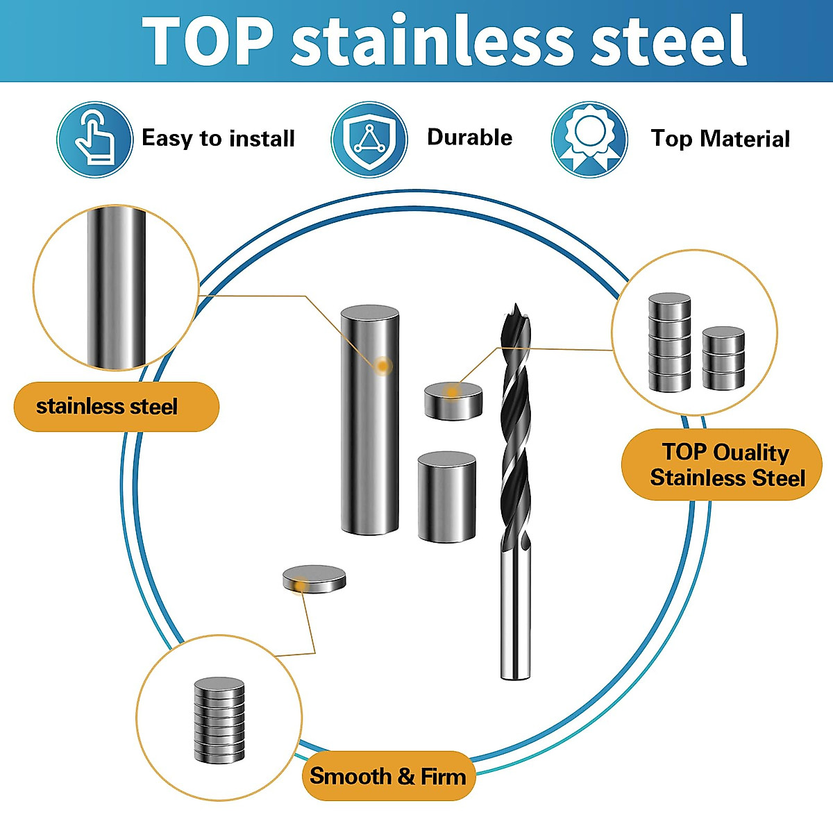 24 PCS Cylindrical Stainless Steel Weight 6.8 Ounce, 4 Different Sizes Incremental Cylinders Car Weights Compatible with Pinewood Car Derby Weights Cylindrical Car Weights to Optimize Car Speed