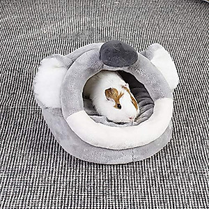 ABLAZEZAI Guinea Pigs Hideouts Chinchilla Hedgehogs Bed Hamster Supplies Dutch Rats Bearded Dragon Ferrets Rabbit House Animals Bed/Cube/House (L, Koala)