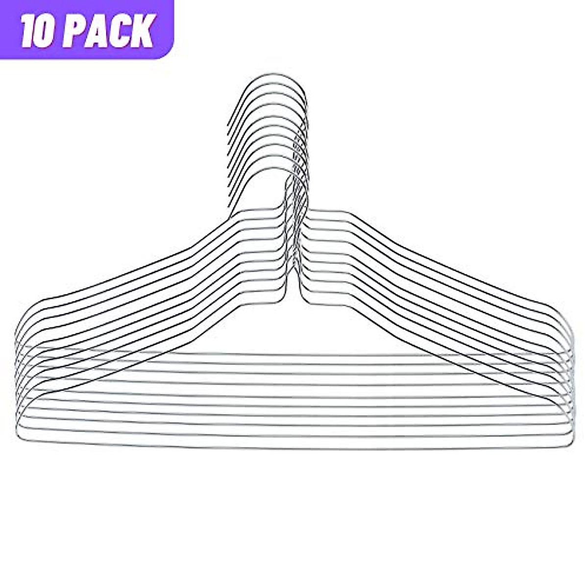 Mr. Pen- Wire Hangers, 10 Pack, Metal Hangers, Wire Hangers for Clothes, Wire Coat Hangers, Metal Clothes Hanger, Silver Hangers, Shirt Hangers, Slim Hangers, Thin Hangers, Standard Hangers