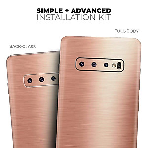 DesignSkinz Rose Gold Digital Brushed Surface V2 Protective Vinyl Decal Wrap Skin Cover Compatible with The Samsung Galaxy S20 (Screen Trim & Back Glass Skin)