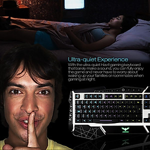 Havit Lammergeier LED Definable RGB 7 Backlit Programmable Wired Mute Gaming Keyboard (HV-KB346L)