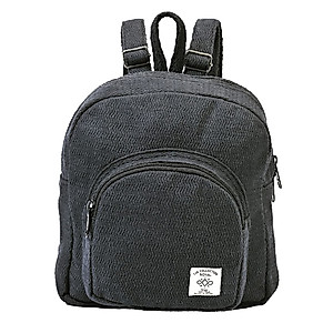 THE COLLECTION ROYAL Himalayan Hemp and Cotton Boho Bohemian Hippie Bag Purse Eco Friendly Mini Solid Backpack