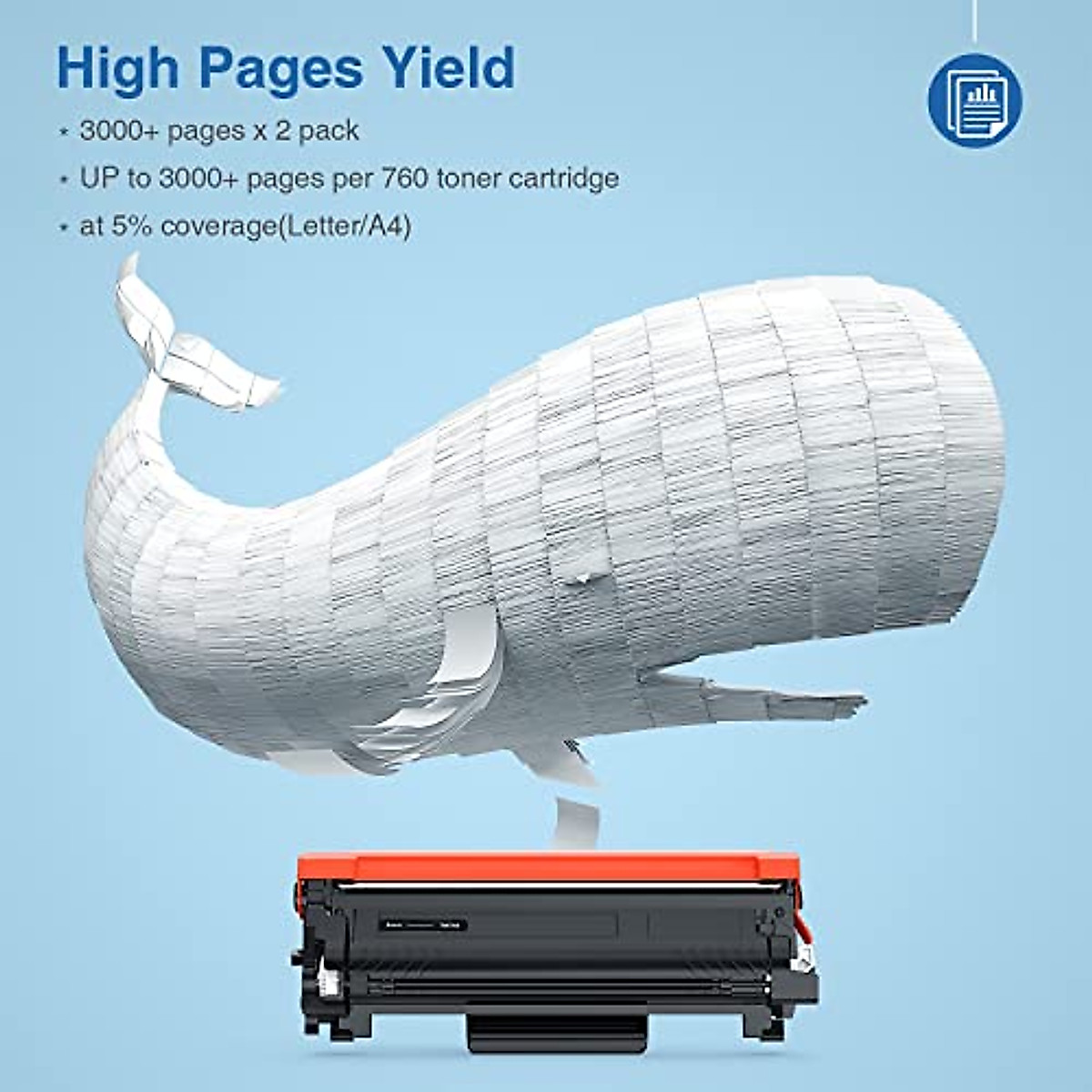 TOKYOINK TN760 Toner Cartridge Compatible Replacement for Brother TN760 TN-760 TN730 TN-730 for MFC-L2710DW MFC-L2750DW HL-L2370DW HL-L2395DW DCP-L2550DW HL-L2350DW Printer Toner Cartridges(4 Pack)