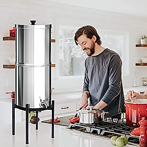 EGMEHOAD Water Filter Stand Adjustable Width 9" Tall 12" Wide, Big Water Filter System Stand, Countertop Water Dispenser Stand, Drink Dispenser Stand for Travel Water Filter System