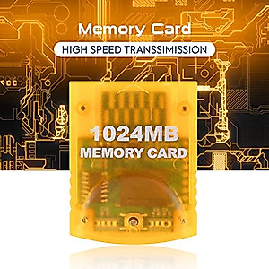 Suncala Memory Card Compatible with Gamecube and Wii Console, 1024MB Memory Card for Nintendo Gamecube