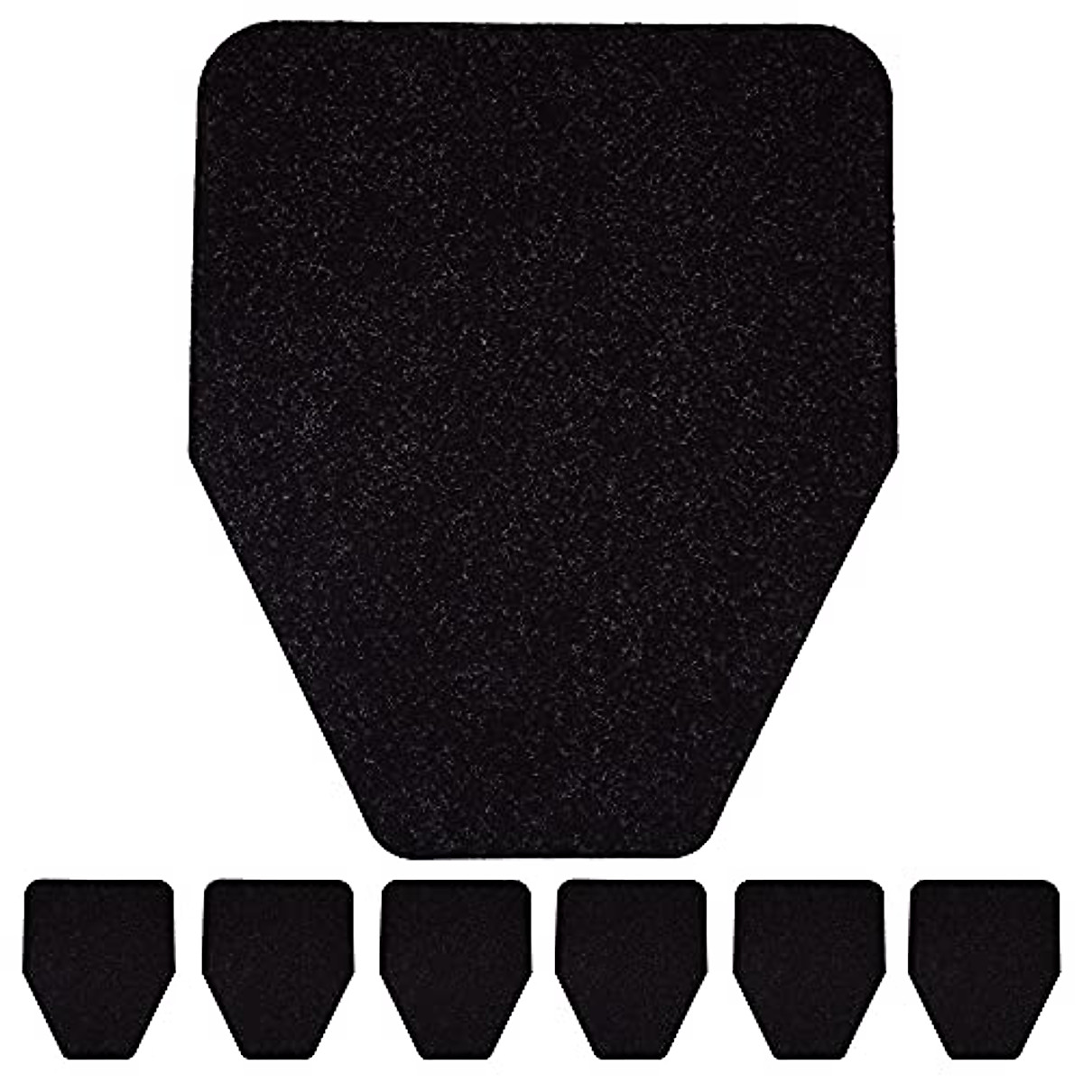 Durable Black 6-Pack Non-Slip Floor Urinal Mats - Odor-eliminating and Disposable Commercial Urine Pads for Men's Toilets, Urinal Mat Commercial Scented Made in USA