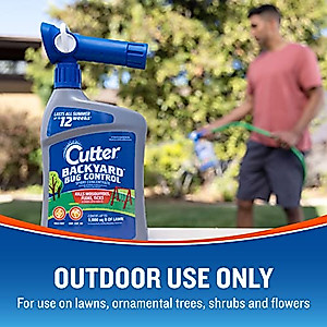 Cutter Backyard Bug Control Spray Concentrate (6 Pack), Kills Mosquitoes, Fleas & Listed Ants, 32 fl Ounce