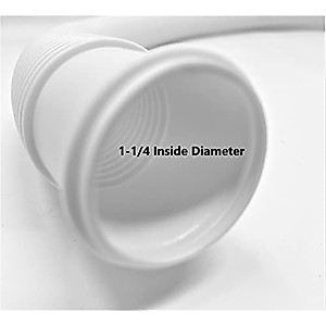 Tiki Island Pool Express 1-1/4 Inch x 3 Foot Long White Above Ground Pool Flex Connection Hose Filter or Suction