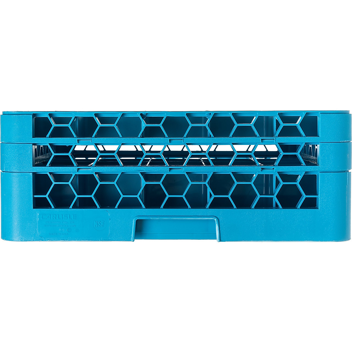 CFS RG25-214 OptiClean 25 Compartment Glass Rack with 2 Extenders, Blue