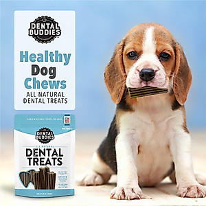 Pet Treat Pros - Dental Buddies - Dental Treats with Heavy Ridges - Helps Fight Plaque & Tartar - 8 Oz. / 226g