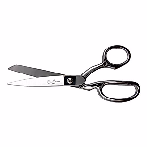 Ultima 8 Inch Dress Maker Scissors – Drop Forged Carbon Steel Dressmaker’s Sheers, Chrome Plated with Bent Handles, Made in Italy