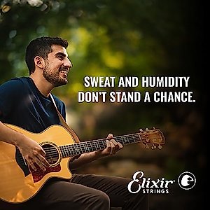 Elixir Strings 80/20 Bronze Acoustic Guitar Strings w NANOWEB Coating, Custom Light (.011-.052)