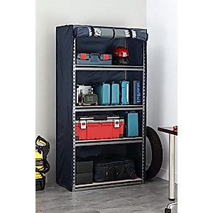 StorageMax Deluxe Rack Cover – Choose Between Rack Covers That fit 36”W x 18”D x 72”H or 48”W x 24”D x 72”H - Heavy Duty Dustproof Storage Rack Cover for Wire Shelving, Boltless Shelving