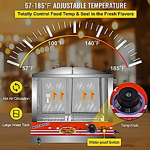 Hot Dog Steamer - 36L Top Load Electric Bun Warmer Cooker