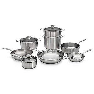 Frigidaire 11FFSPAN17 Ready Cook Cookware, 12-Piece, Stainless Steel, 12 Pieces