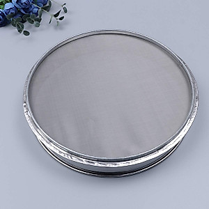 Hemoton Fine Mesh Sifter Herbal Pollen Sifter Shaker Extractor 150 Mesh Flour Sifter Sieve Micron Screen Stainless Steel Food Strainer for Home Bakery Shop Cocoa Powder 30cm