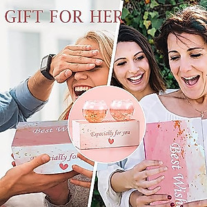 Trooweal Floral Scented Candle with Dried Flowers, Candles Gifts for Women Birthday Gifts Mother's Day Gifts Anniversary, Pink Decorative Aesthetic Candles for Home Decor, Pack of 2