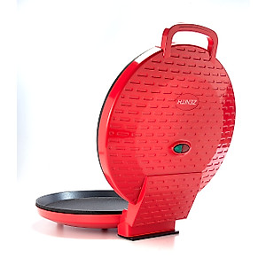 Zenith Versa Grill Non-Stick Pizza Maker Machine For Home, Calzone Maker, Pizza Oven Converts to Electric indoor Grill, Red