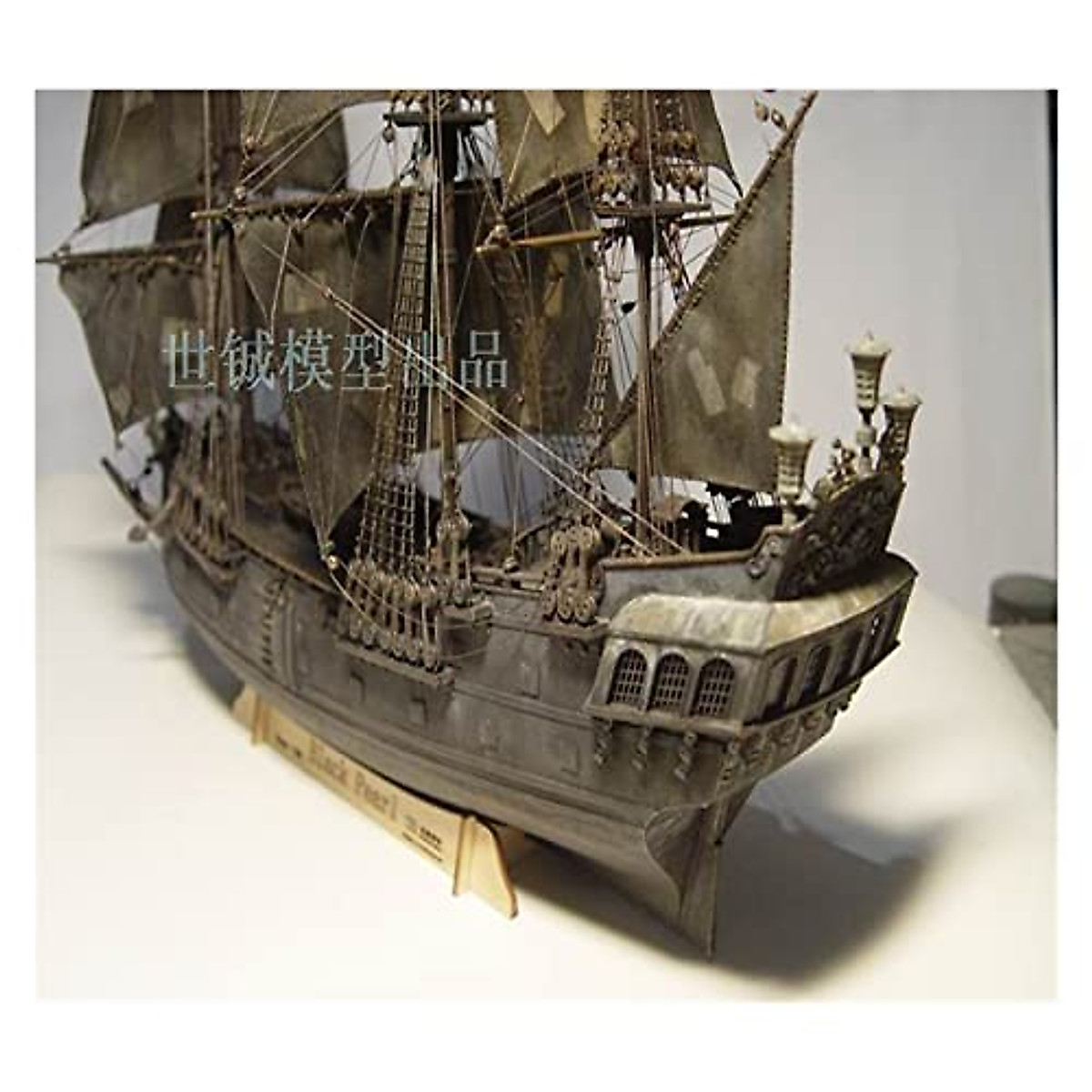 3D Pirate Wooden Kits 1: 96 Pirates of The Caribbean Black Pearl Wooden Sailboat Model Kit Collection Ornaments Display
