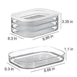 AionneWie Stackable BPA-Free Refrigerator Containers for Bacon, Deli Meats, and Lunch Meat Storage